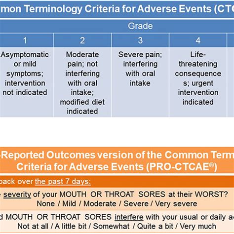 Ctcae Grades And Pro Ctcae ® Response Choices Associated Scores