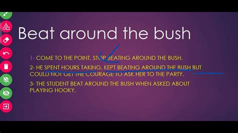 Idiom Beat Around The Bush Meaning And Examples Youtube