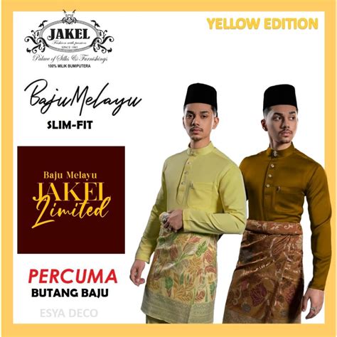 SET YELLOW JAKEL LIMITED Baju Melayu Jakel Asad Motawh By JAKEL Cekak Musang Baju Raya 2024
