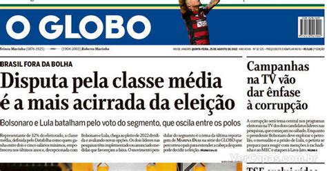 Capa O Globo Quinta25 De Agosto De 2022