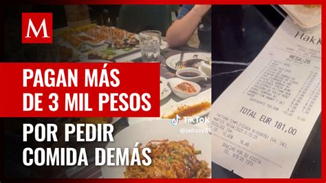 Pagan más de 3 mil pesos por no acabarse comida en buffet Grupo Milenio