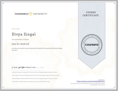 Divya Singal On Linkedin Completed Java For Android From Coursera