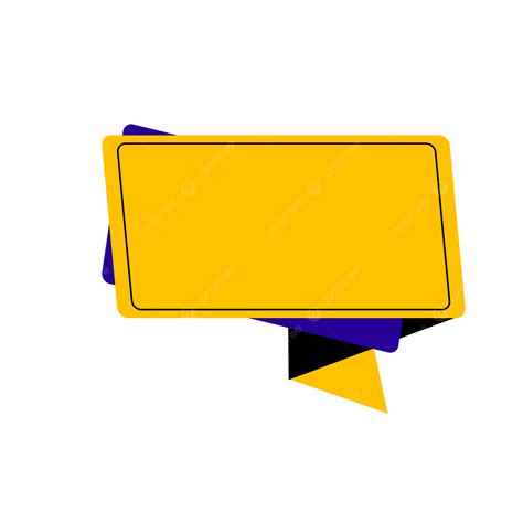 Hình ảnh Biểu Ngữ Hộp Văn Bản Origami Màu Vàng Png Origami Hộp Văn