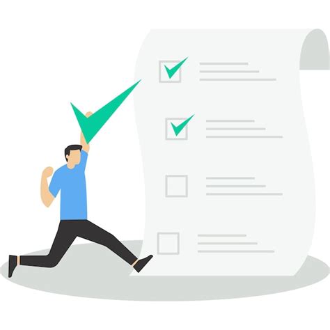 premium vector document approval concept checklist for completed task