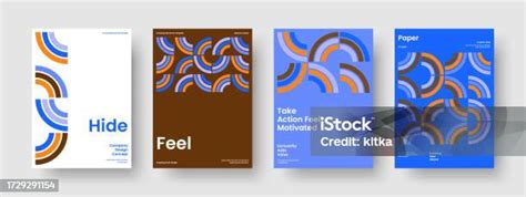 Template Banner Geometris Desain Flyer Abstrak Tata Letak Laporan