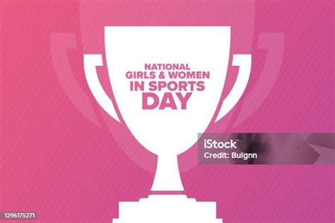 스포츠의 날에 전국 소녀와 여성 휴일 개념 배경 배너 카드 텍스트 비문이있는 포스터용 템플릿 벡터 Eps10 그림입니다 0명에 대한 스톡 벡터 아트 및 기타 이미지 Istock