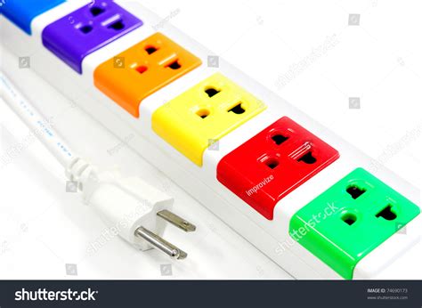 Multiple Socket Outlet Isolated On White Stock Photo Shutterstock