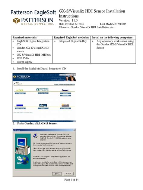 Gendex Visualix Hdi Installation Pdf Pdf Device Driver Usb