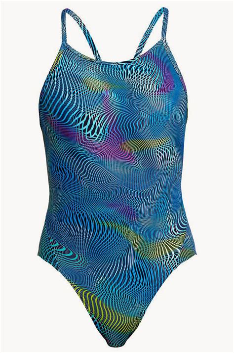 Funkita Girls Wires Crossed Diamond Back One Piece Blackblue