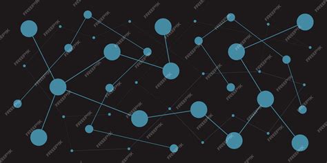 Premium Vector Neural Pattern With Line And Circle