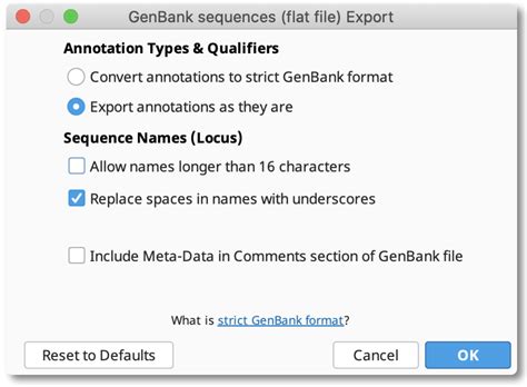 Geneious Vs Genbank Nomenclature And Exporting Of Geneious Prime Files In Genbank Format Geneious
