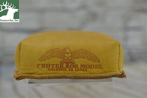 Protektor Small Brick Shooting Rest Bag Leather Tan 17 Filled