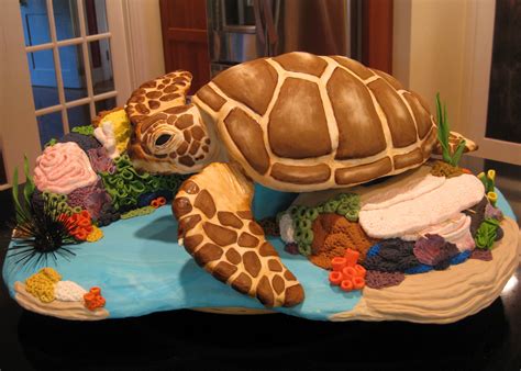 Sea Turtle Wedding Cake