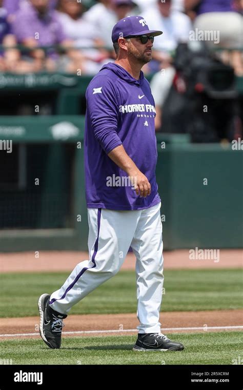 June 5 2023 Kirk Saarloos Tcu Head Coach Makes His Way To The Mound