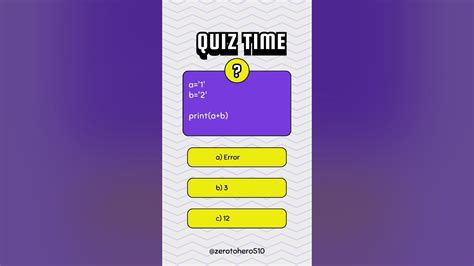 quiz 2 what is output learn programming python youtube