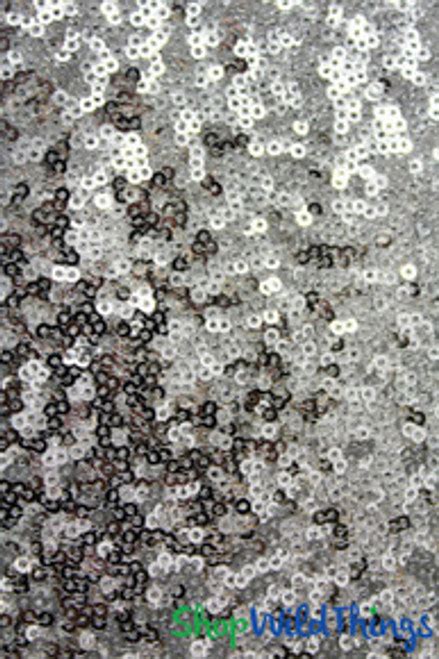 Table Overlay Silver Sequins 72 X 72