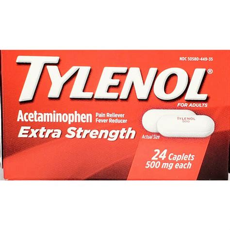Tylenol Extra Strength 500 Mg 24 Caplets