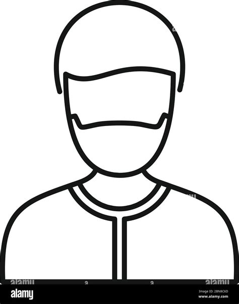 Man Mask Protect Icon Outline Man Mask Protect Vector Icon For Web