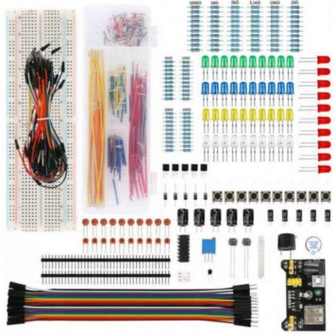 Electronics Components E E Resistor LEDs Capacitor Jumper Wire Breadboard RBT Arduino UNO R