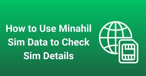 Minahil Sim Data Check Sim Details And Sim Owner Details