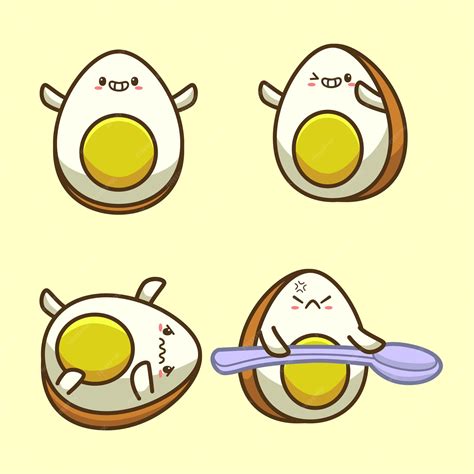 Premium Vector Cute Egg Cartoon Character
