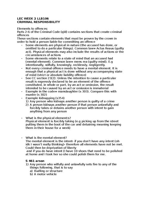 Lec Week 2 Llb106 Lecture Notes Week 2 Lec Week 2 Llb Criminal