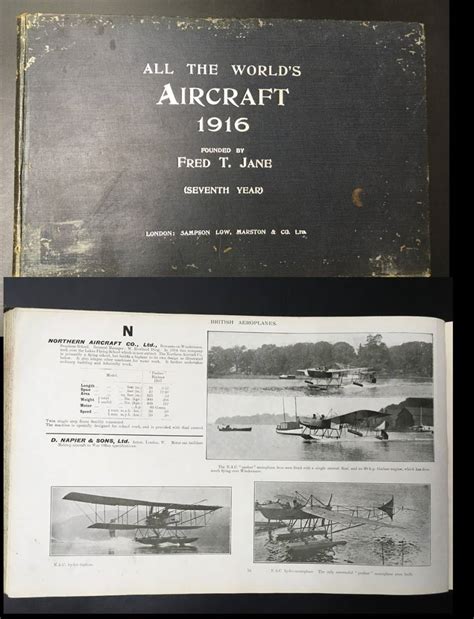 【傷や汚れあり】戦前 軍用機 洋書【ジェーン年鑑 世界の航空機 1916年all The World Of Aircraft軍用機写真大量