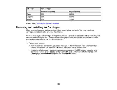 Removing And Installing Ink Cartridges Epson Wf 2630 Specs