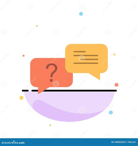 Chat Bubble Popup Message Abstract Flat Color Icon Template Stock