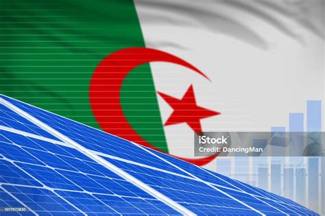 알제리 태양 에너지 전력 디지털 그래프 개념녹색 자연 에너지 산업 그림 3 차원 일러스트 레이 션 0명에 대한 스톡 사진 및 기타 이미지 Istock