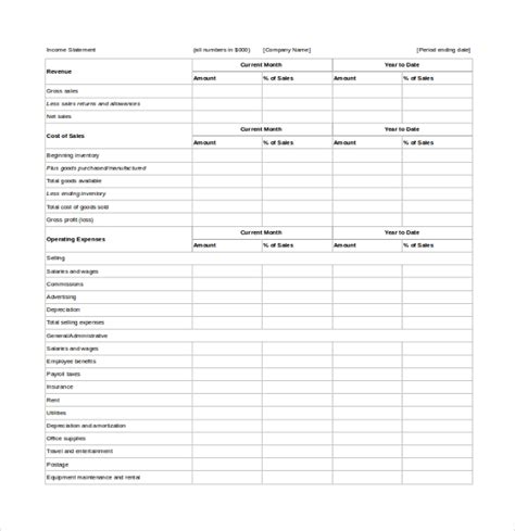 18 Statement Templates Free Sample Example Format