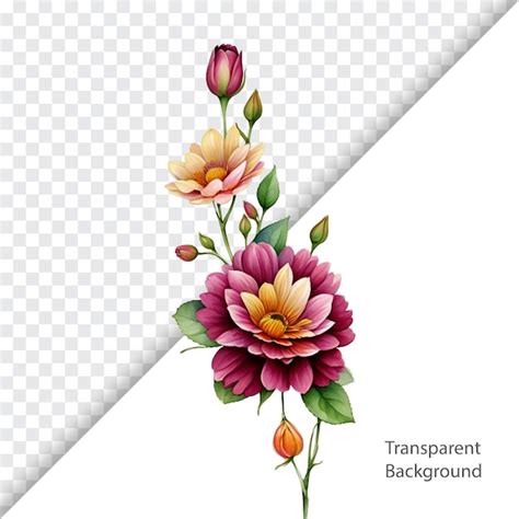 꽃 투명 배경 그림 프리미엄 PSD 파일