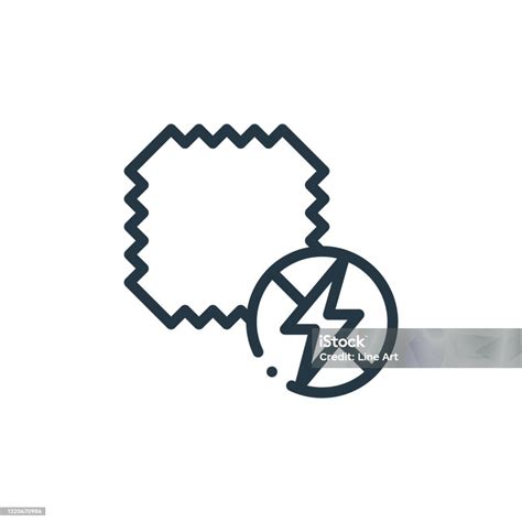 직물의 안티 정전기 패브릭 아이콘 벡터는 컨셉을 특징으로 합니다 정전기 방지 직물 편집 가능한 스트로크의 얇은 선 그림 웹 및