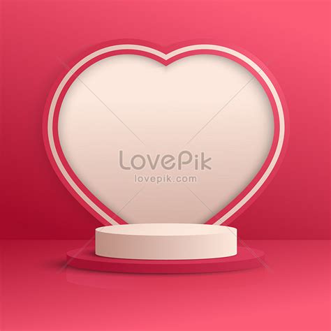 발렌타인 데이 연단 제품 배경 이미지 Hd 지휘대 분홍색 배경 배경 사진 무료 다운로드 Lovepik
