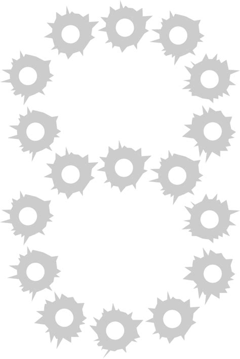 Number Bullet Hole 8 36664370 Vector Art At Vecteezy