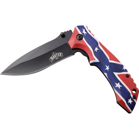 Confederate Flag Handle Pocket Knife Spring Assisted 6c2 Mu