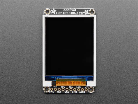 Adafruit 1 8 Color Tft Lcd Display With Microsd Card Breakout St7735