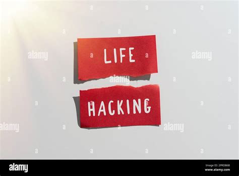 Conceptual Caption Life Hacking Internet Concept Simple And Clever Techniques In Accomplishing