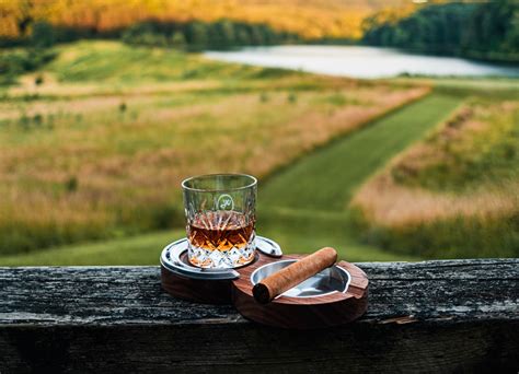 This Drink Coaster And Ashtray Combo Is Made For Cigar And Bourbon