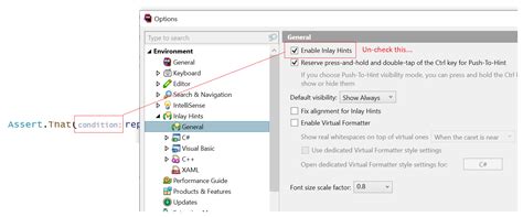 Visual Studio Disable The Parameter Name Next To The Value Stack