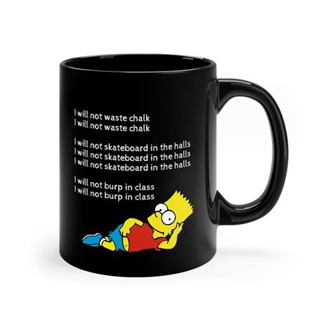 Bart Simpson Mug Cartoon Mug Holiday T Mug Coffee Mug Etsy