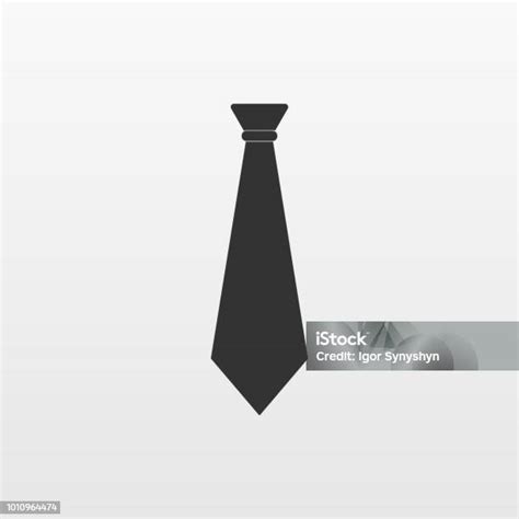 회색 넥타이 아이콘 백그라운드에 고립 현대 평면 그림 비즈니스 마케팅 인터넷 Conce 깃에 대한 스톡 벡터 아트 및 기타 이미지 Istock