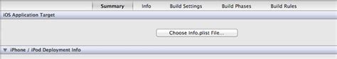 Iphone Choose Infoplist File Stack Overflow