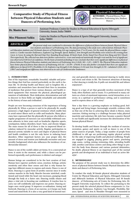 PDF Physical Education Comparative Study Of Physical Fitness Between Physical Education