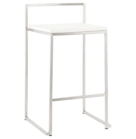 Kadima Design Sitzhocker Agni Barhocker Sitzhocker Kunstleder Weiss White