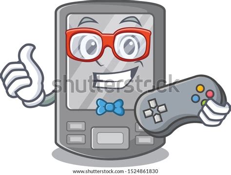 Gamer Personal Digital Assistant Mascot Shape Stock Vector Royalty