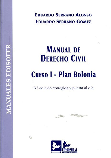 Libro Manual De Derecho Civil 9788415276586 Serrano Alonso