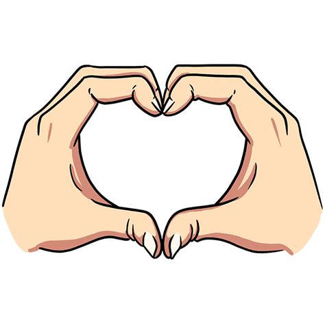 How To Draw Heart Hands Really Easy Drawing Tutorial