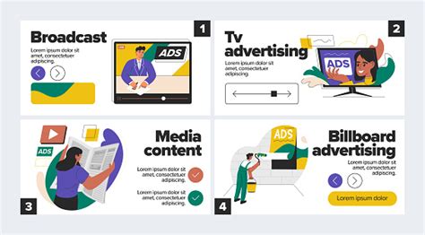 Advertising Concept Illustration Advertising Campaigns Flat Vector