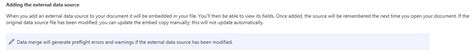 preflight error data merge sources need updating won t go away v1